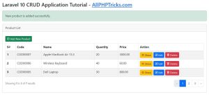 Simple Laravel 10 CRUD Application Tutorial | All PHP Tricks